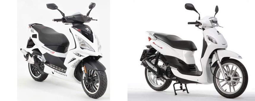 Motorrad Vergleich Peugeot Speedfight 3 50 LC 2014 vs. Sym Symphony 50 2011