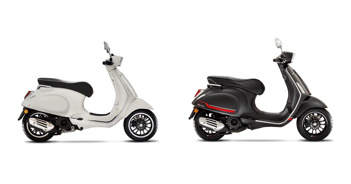 Motorrad Vergleich Vespa Sprint 125 2023 vs. Vespa Sprint 50 S 2024
