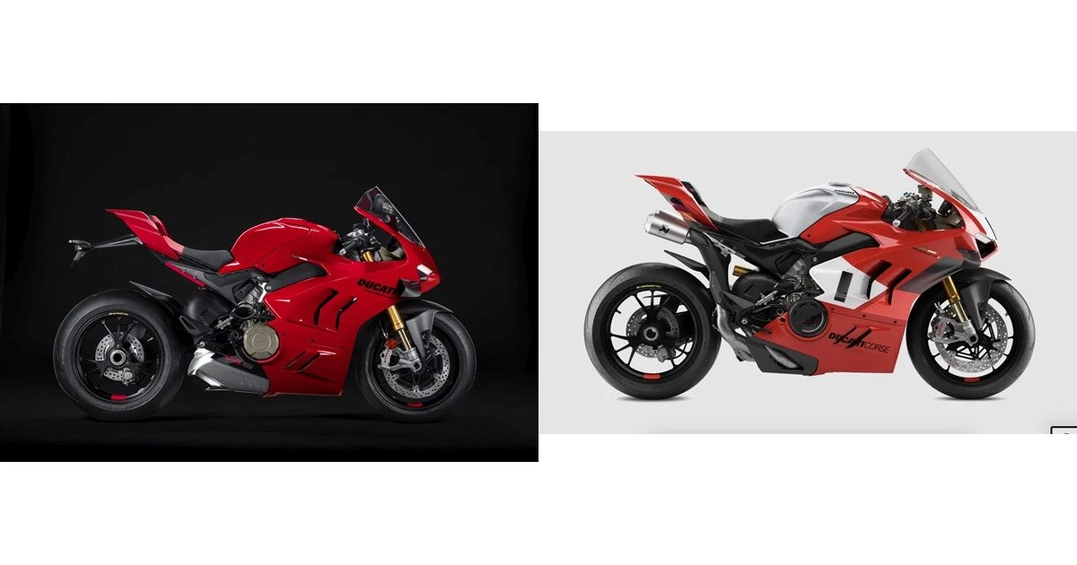 Motorrad Vergleich Ducati Panigale V4 S 2022 vs. Ducati Panigale V4 R 2024