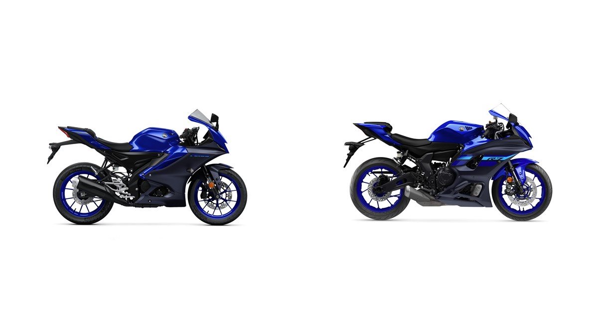 Motorrad Vergleich Yamaha R125 2023 vs. Yamaha R7 2024