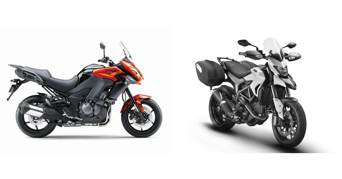 Motorrad Vergleich Kawasaki Versys 1000 2017 vs. Ducati Hyperstrada 2014