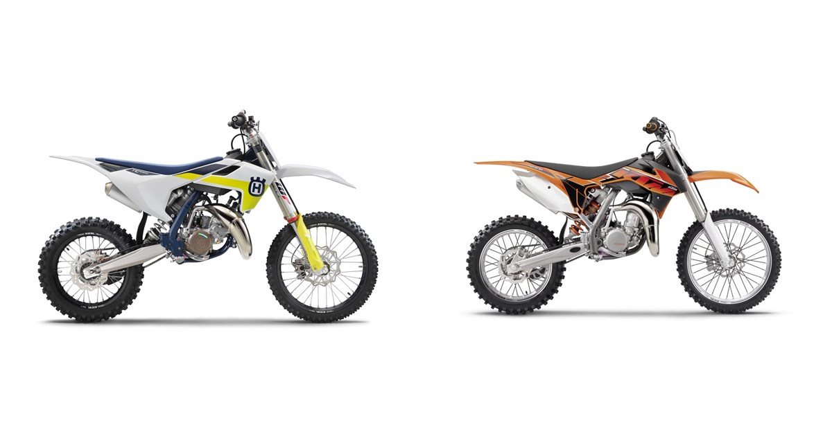 Motorrad Vergleich Husqvarna TC 85 2022 vs. KTM 85 SX 19/16 2014