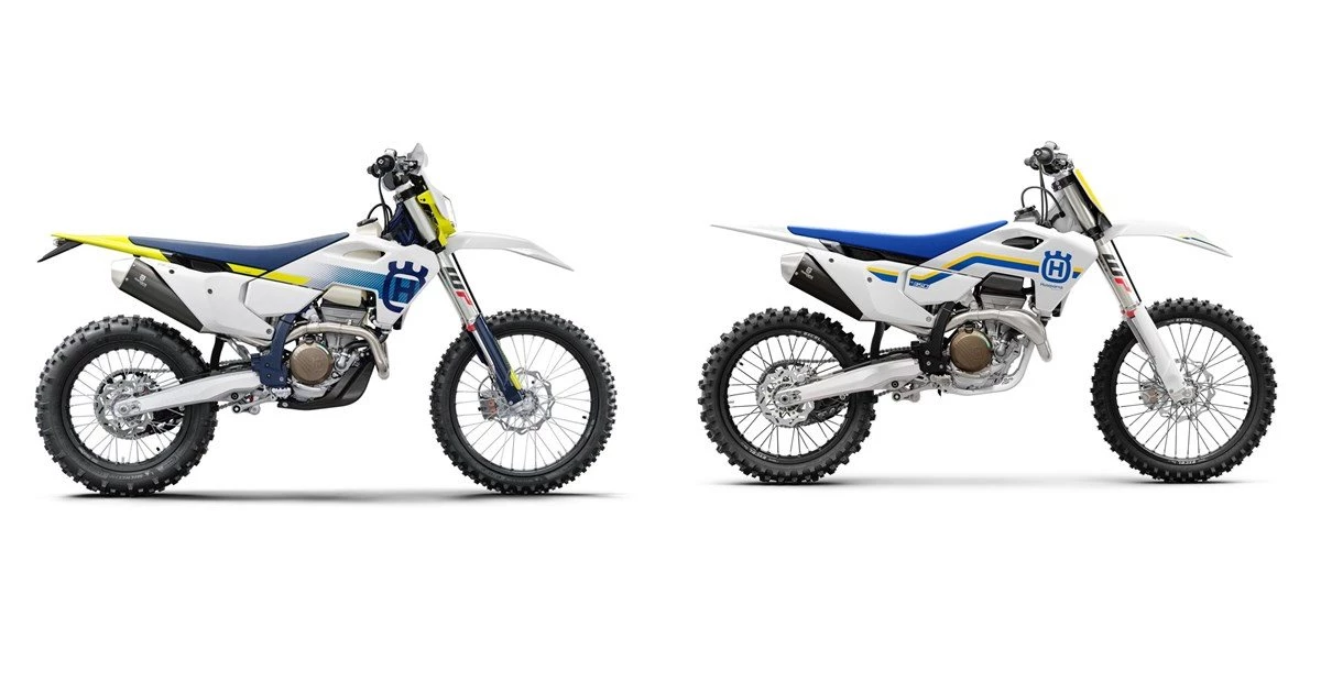 Motorrad Vergleich Husqvarna FE 350 2024 vs. Husqvarna FC 350 Heritage 2023