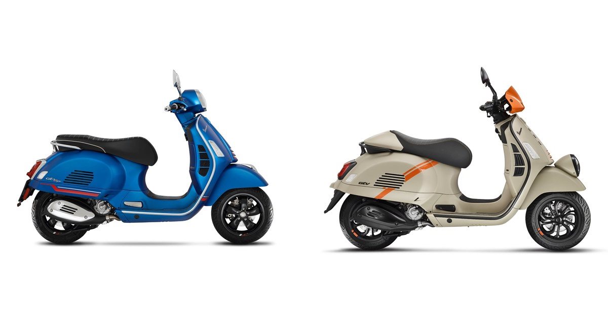 Motorrad Vergleich Vespa GTS 300 hpe Super Sport 2021 vs. Vespa GTV 300 2024