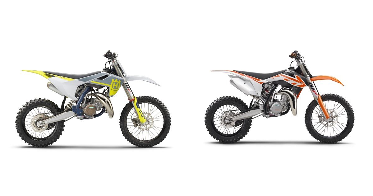 Motorrad Vergleich Husqvarna TC 85 2023 vs. KTM 85 SX 17/14 2017