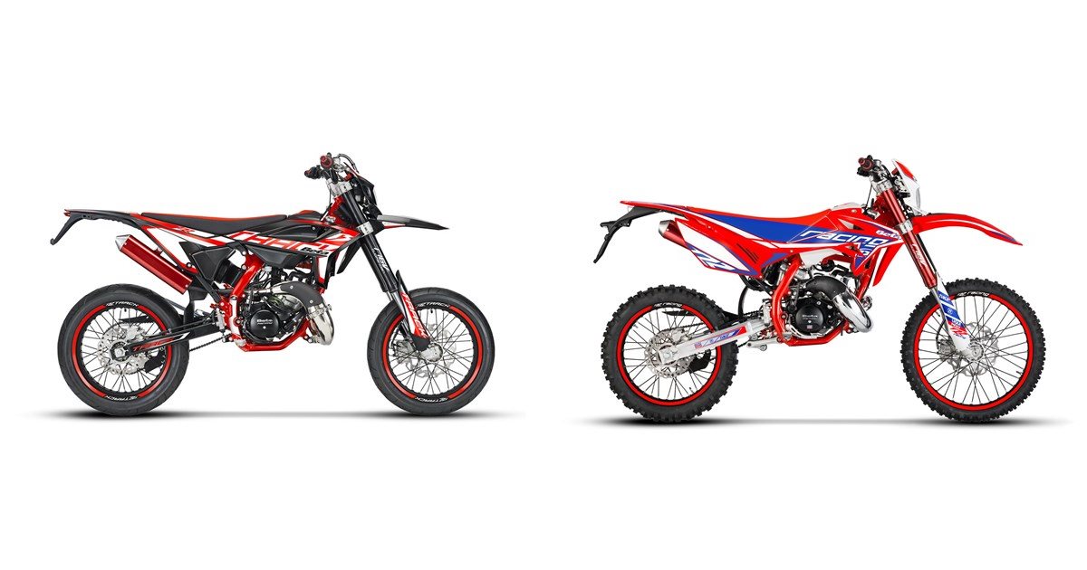 Motorrad Vergleich Beta RR 50 Motard Track 2024 vs. Beta RR 50 Racing 2020