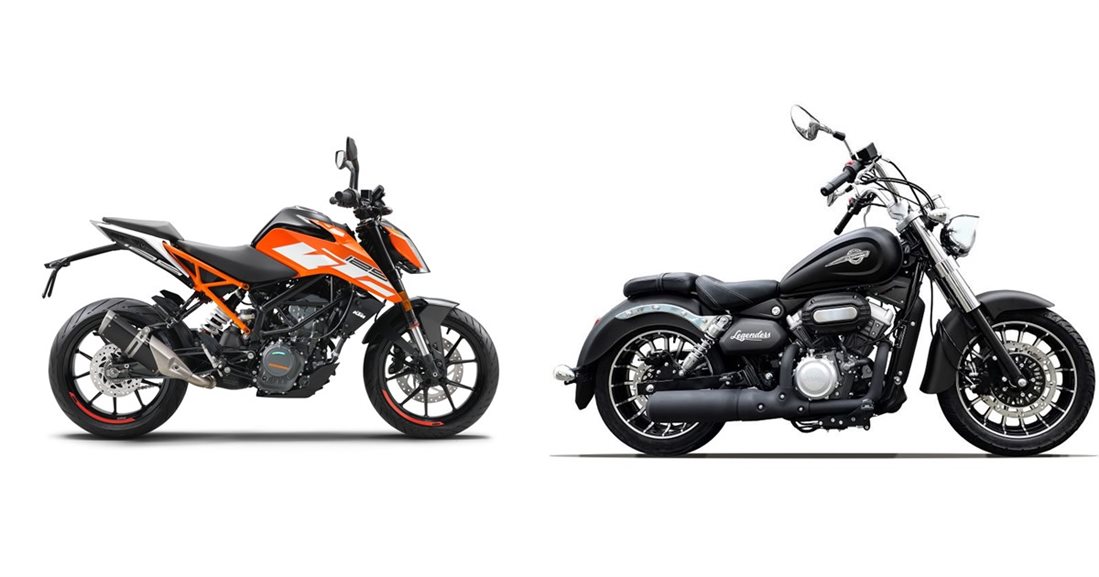 Motorrad Vergleich KTM 125 Duke 2020 vs. MAG Legenders V 125 2022