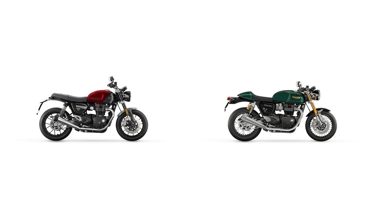 Motorrad Vergleich Triumph Speed Twin 1200 2024 vs. Triumph Thruxton ...