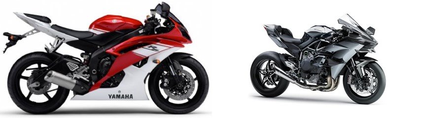 Motorrad Vergleich Yamaha YZF-R6 2009 vs. Kawasaki Ninja H2R 2018