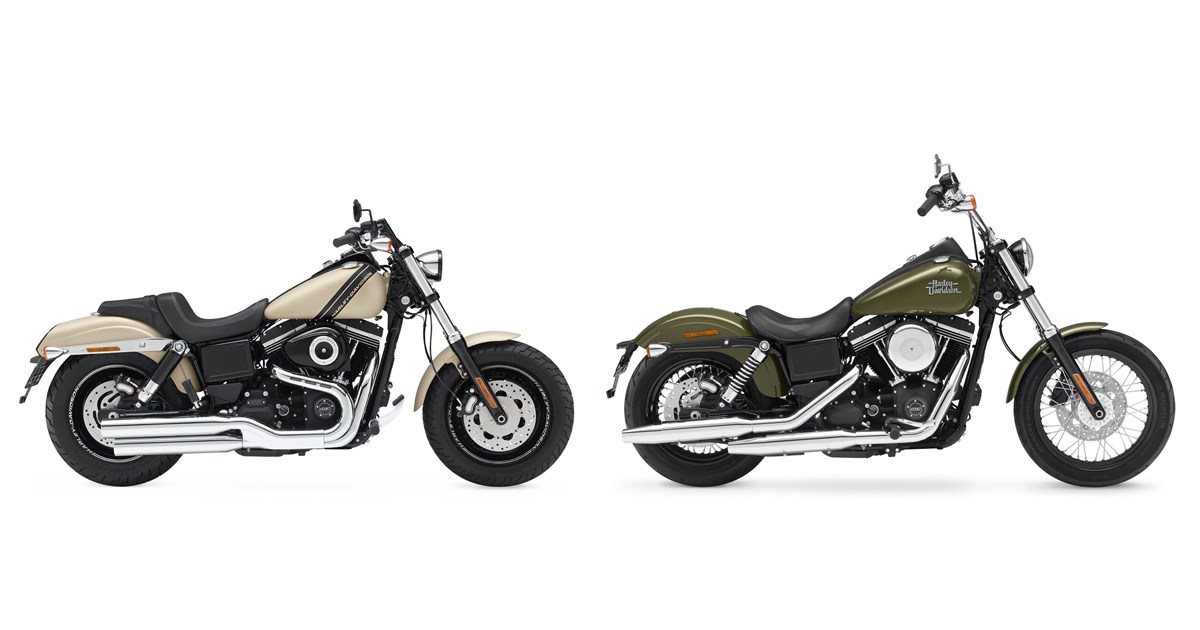 Harley-Davidson Dyna Fat Bob FXDF 2016 vs Harley-Davidson Dyna Street ...
