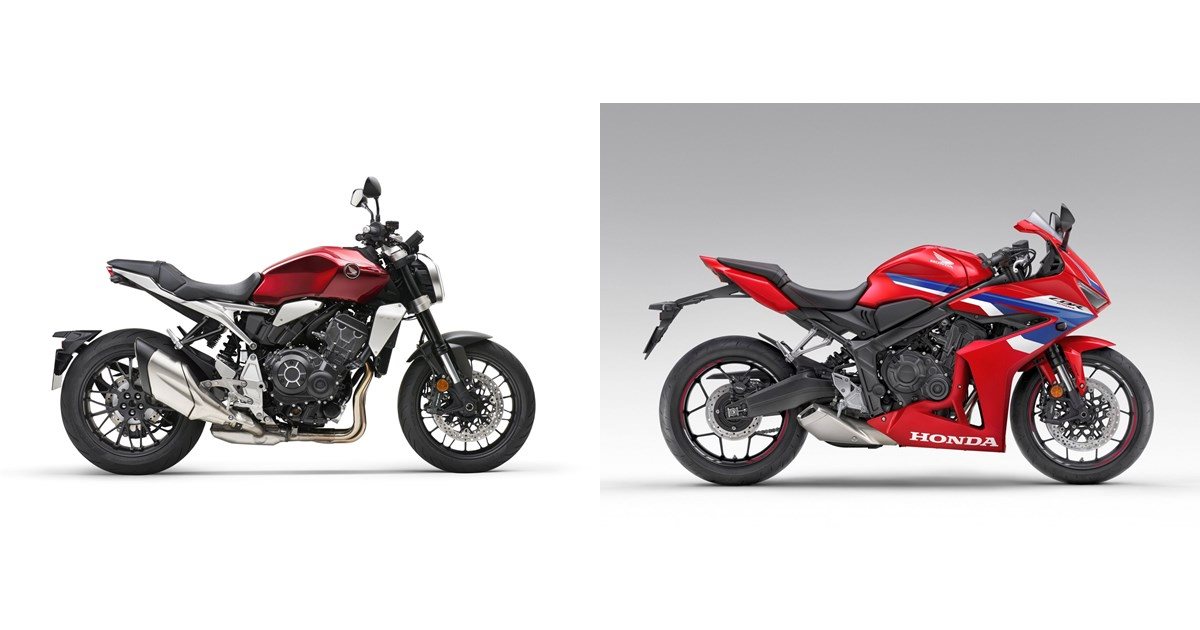 Motorrad Vergleich Honda CB 1000 R 2021 vs. Honda CBR650R 2024