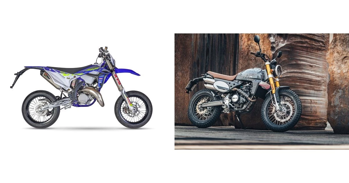 Comparaison des motos Sherco 125 2T SM FACTORY 2024 VS. Fantic ...