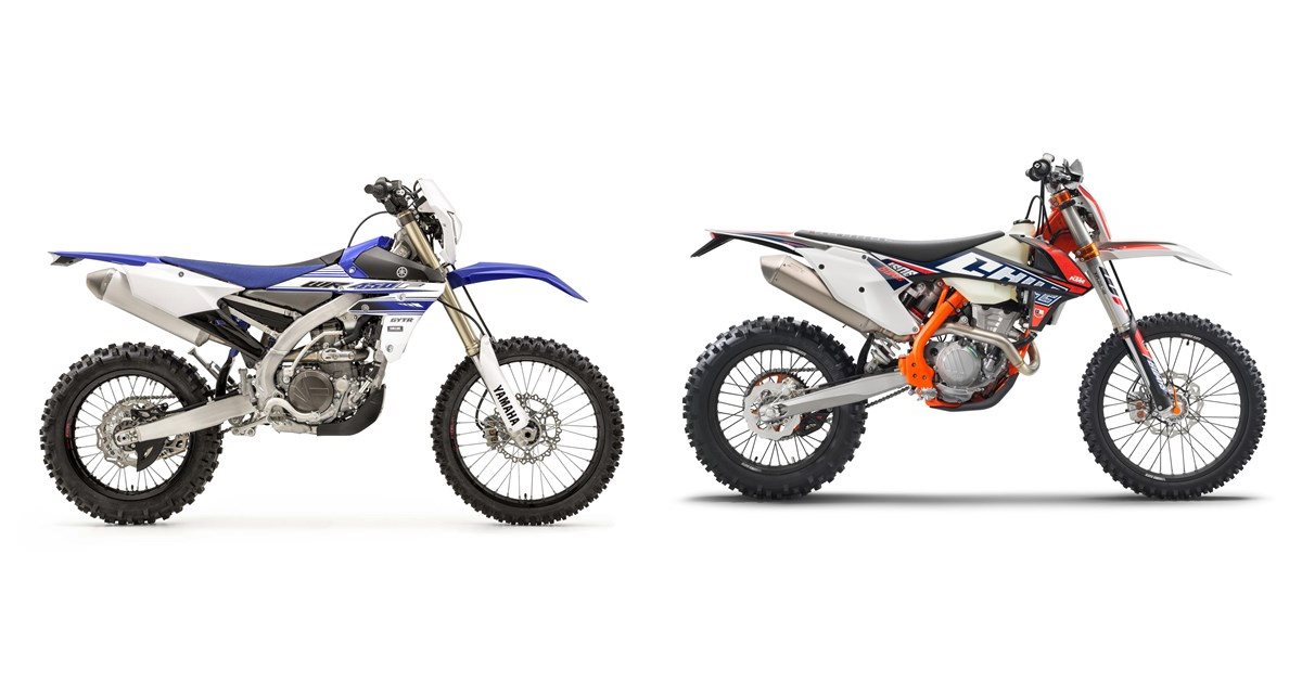 Motorrad Vergleich Yamaha WR450F 2016 vs. KTM 350 EXC-F Sixdays 2019