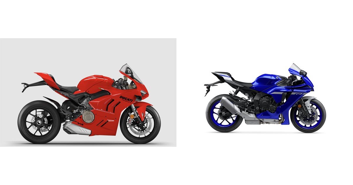 Motorrad Vergleich Ducati Panigale V4 2024 vs. Yamaha R1 2021