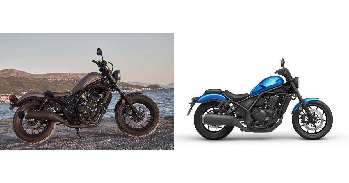 Motorrad Vergleich Honda CMX500 Rebel 2019 vs. Honda CMX1100 Rebel 2024
