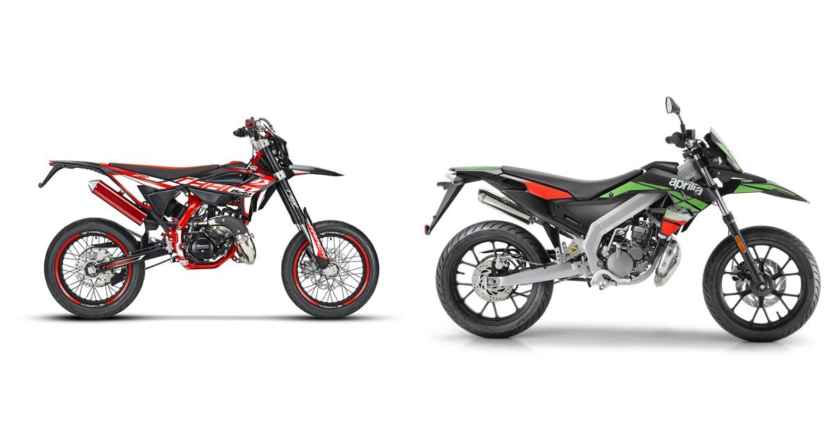 Comparaison des motos Beta RR 50 Motard Track 2024 VS. Aprilia SX 50 ...