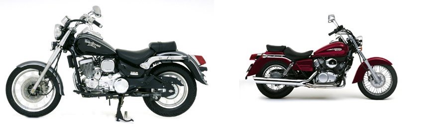 Motorrad Vergleich Daelim Daystar 125 2008 vs. Honda VT 125 Shadow 2005