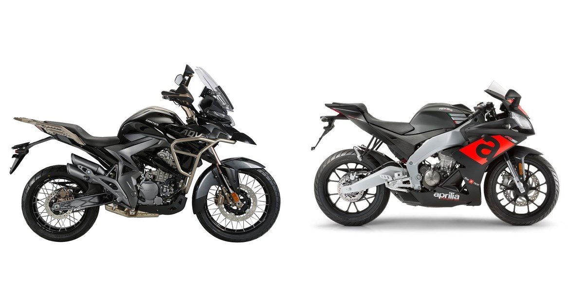 Motorrad Vergleich Zontes 310 T2 2021 vs. Aprilia RS 125 ABS 2020