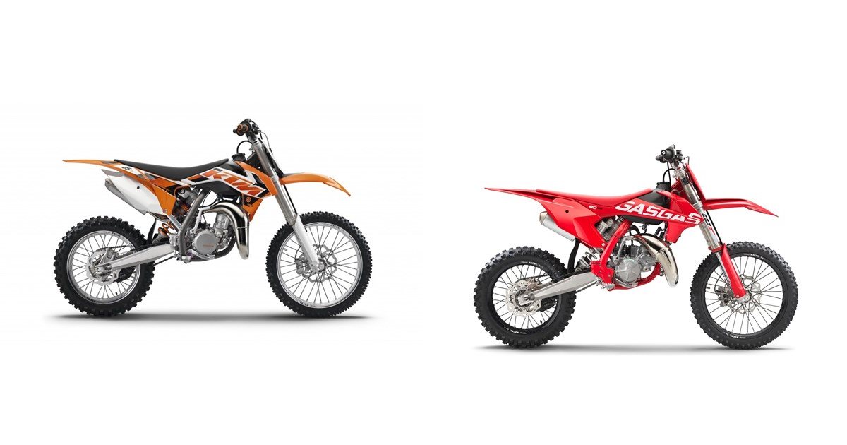 Motorrad Vergleich KTM 85 SX 19/16 2015 vs. GASGAS MC 85 2021