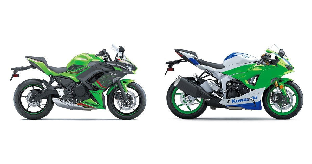 Motorrad Vergleich Kawasaki Ninja 650 2024 vs. Kawasaki Ninja ZX-6R ...