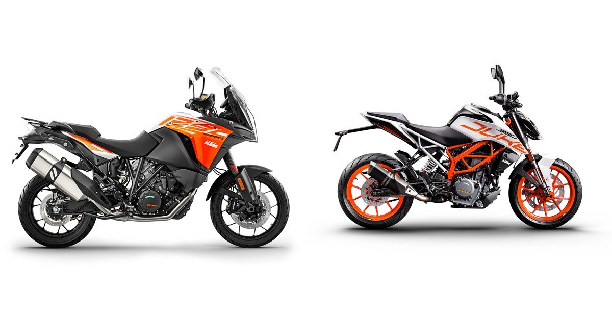 Motorrad Vergleich KTM 1290 Super Adventure S 2018 vs. KTM 390 Duke 2018
