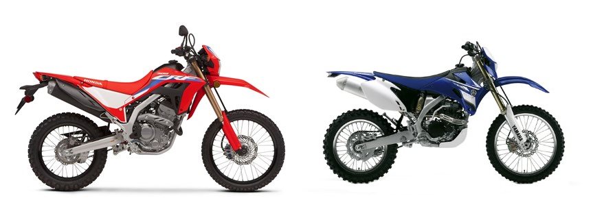 Motorrad Vergleich Honda CRF300L 2022 vs. Yamaha WR250F 2008