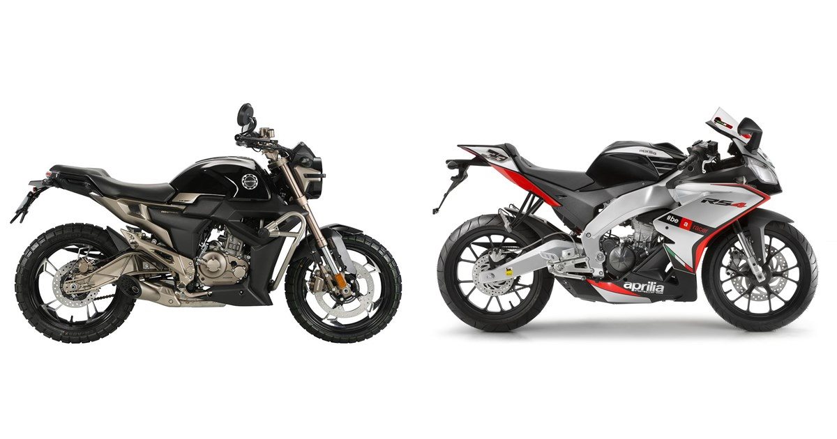 Motorrad Vergleich Zontes 125 G1 2021 vs. Aprilia RS4 125 2015