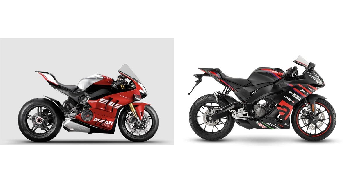 Motorrad Vergleich Ducati Panigale V4 SP2 30° Anniversario 916 2024 vs ...