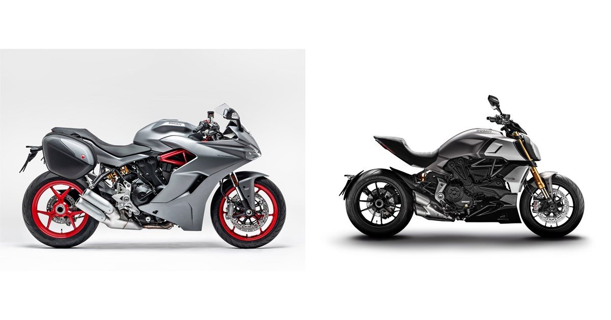 Motorrad Vergleich Ducati SuperSport 2020 vs. Ducati Diavel 1260 S 2019