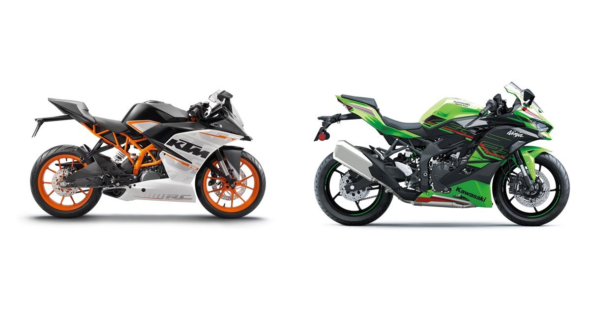 Motorrad Vergleich KTM RC 390 2015 vs. Kawasaki Ninja ZX-4RR 2024