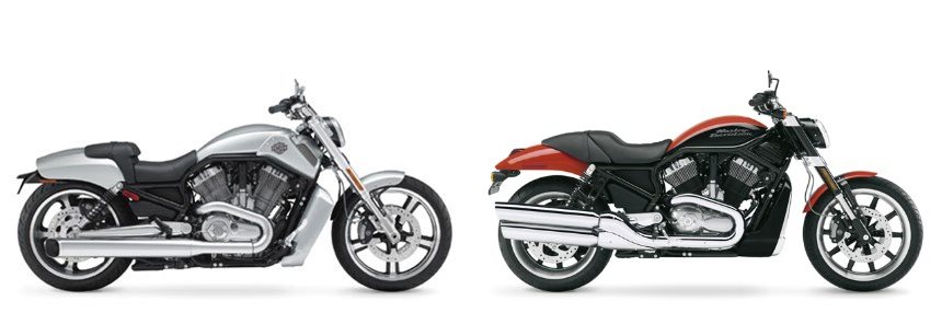 Motorrad Vergleich Harley-Davidson V-Rod Muscle VRSCF 2009 vs. Harley ...
