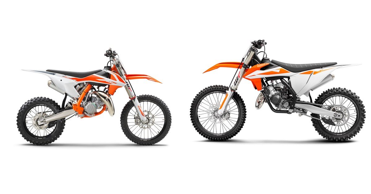 Motorrad Vergleich KTM 85 SX 17/14 2020 vs. KTM 125 SX 2019