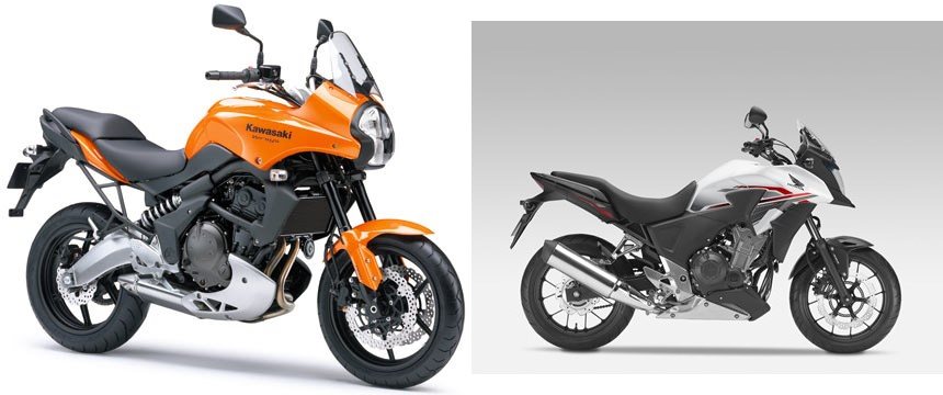 Motorrad Vergleich Kawasaki Versys 650 2009 vs. Honda CB500X 2015