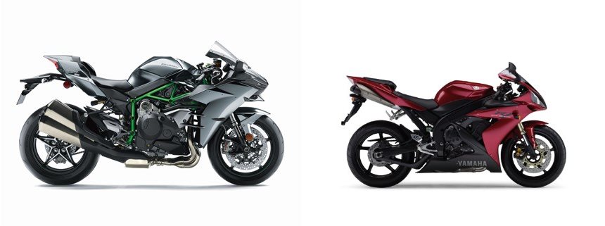 Kawasaki Ninja H2 Carbon 2019 vs Yamaha R1 2005