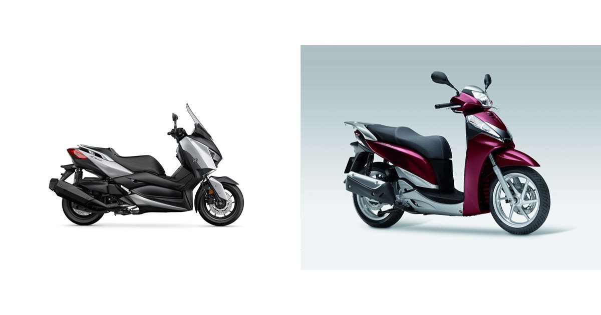 Motorrad Vergleich Yamaha XMAX 400 2020 vs. Honda SH300i 2016
