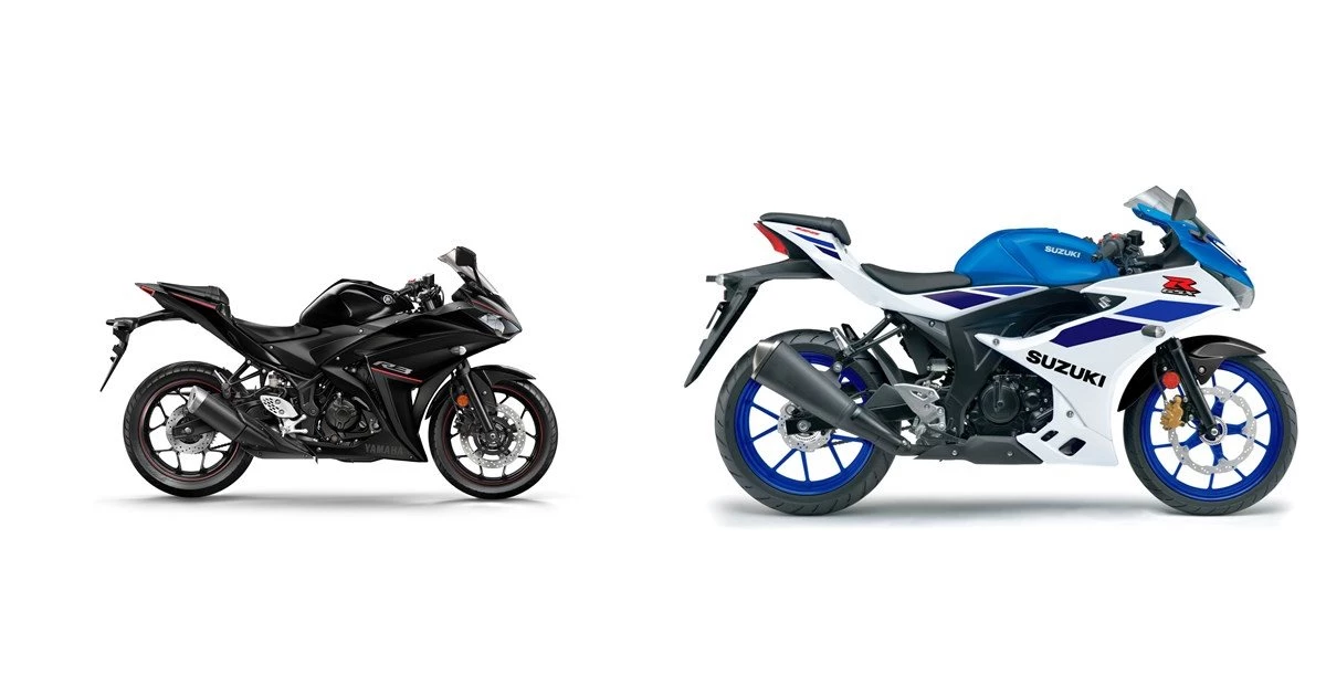 Motorrad Vergleich Yamaha R3 2018 vs. Suzuki GSX-R 125 2024