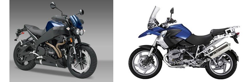 Motorrad Vergleich Buell Lightning XB 12 SX 2010 vs. BMW R 1200 GS 2009
