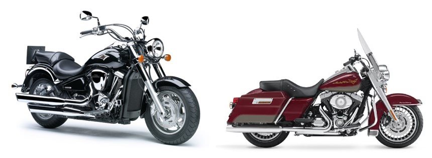 Motorrad Vergleich Kawasaki VN 2000 Classic 2009 vs. Harley-Davidson ...