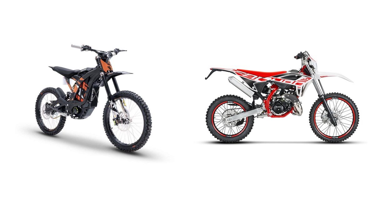 Motorrad Vergleich Sur-Ron Lightbee X-Version 2024 vs. Beta RR 50 ...
