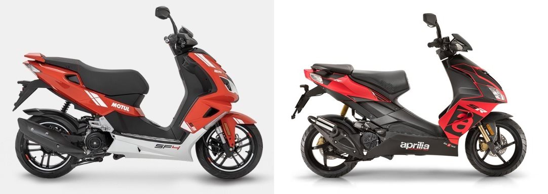 Motorrad Vergleich Peugeot Speedfight 4 50 Sportline 2024 Vs Aprilia