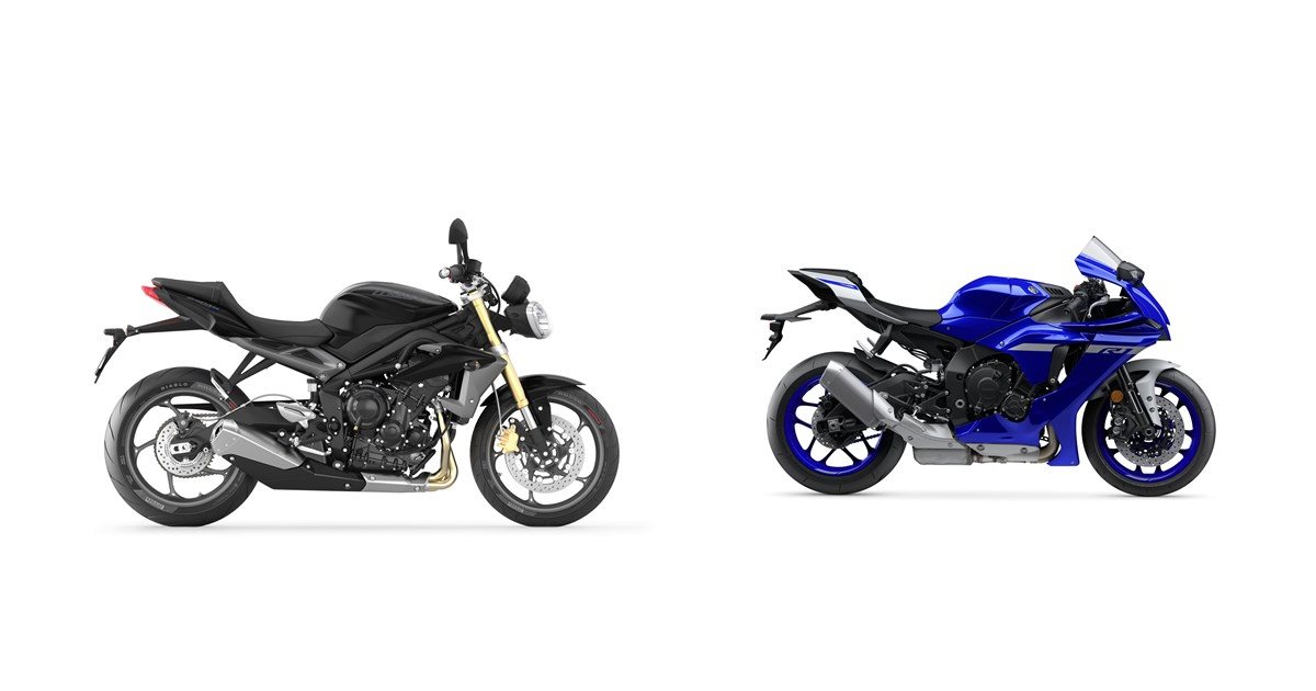 Comparaison des motos Triumph Street Triple 2014 VS. Yamaha R1 2020
