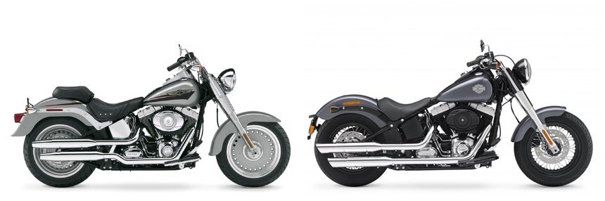 Motorrad Vergleich Harley-Davidson Softail Fat Boy FLSTF 2007 vs ...