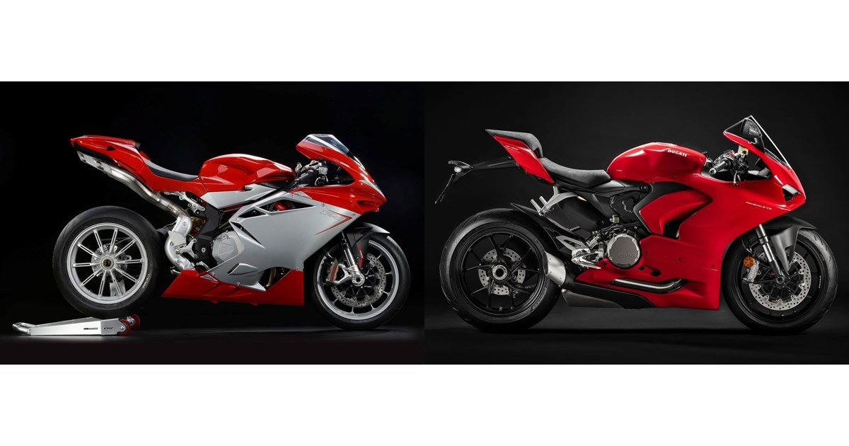 Motorrad Vergleich MV Agusta F4 2014 vs. Ducati Panigale V2 2020
