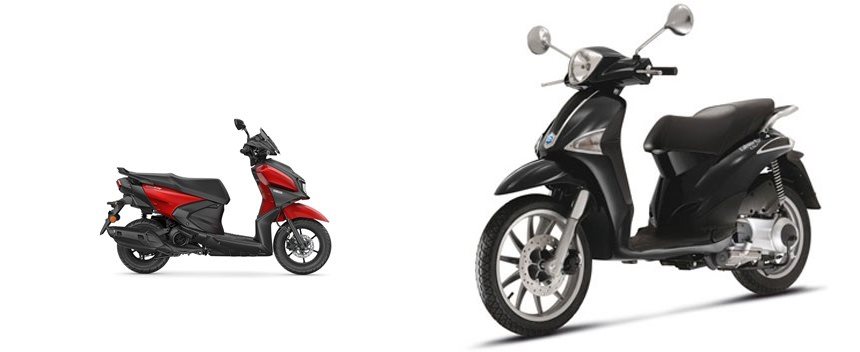 Motorrad Vergleich Yamaha RayZR 2024 vs. Piaggio Liberty 125ie 3V 2010