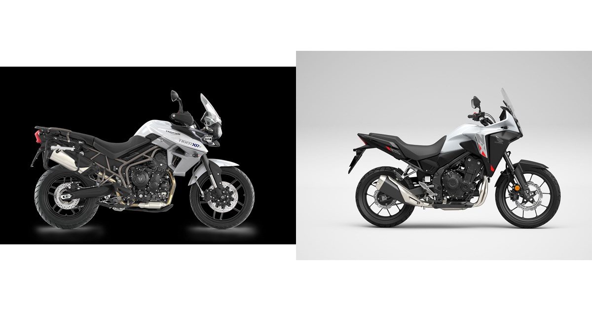 Motorrad Vergleich Triumph Tiger 800 XRT 2017 vs. Honda NX500 2024