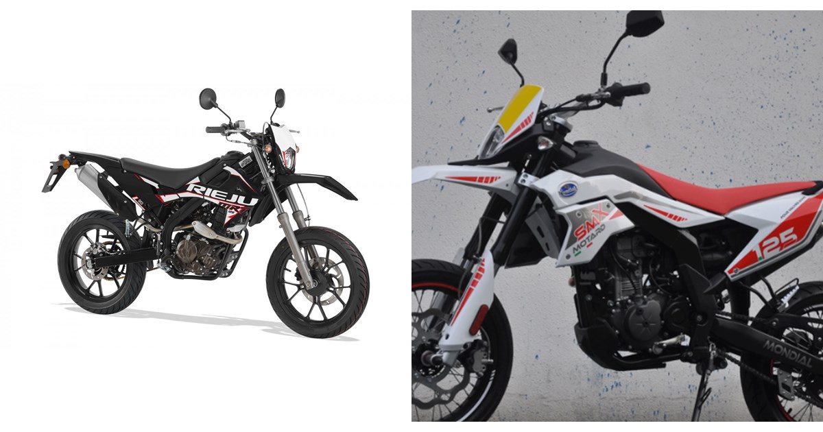 Motorrad Vergleich Rieju MRT 125 SM LC 2024 vs. FB Mondial SMX 125i Supermoto 2018