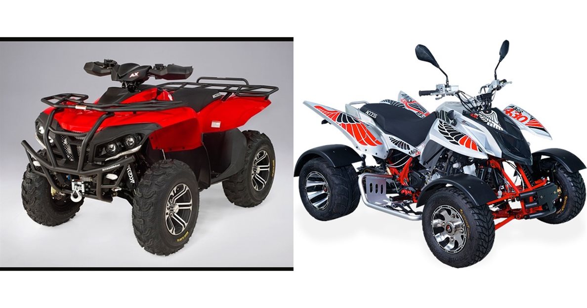 Motorrad Vergleich Access AX700 EFI 4WD 2014 vs. Access AMS 4.30 2018
