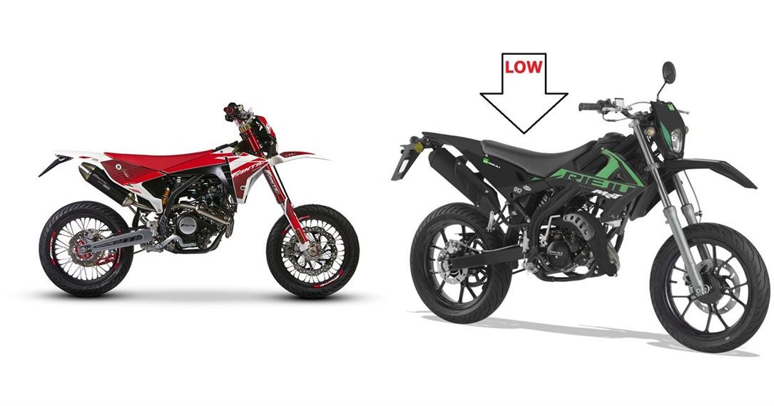 Motorrad Vergleich Fantic XMF 125 Competition 2024 vs. Rieju MRT 50 2023