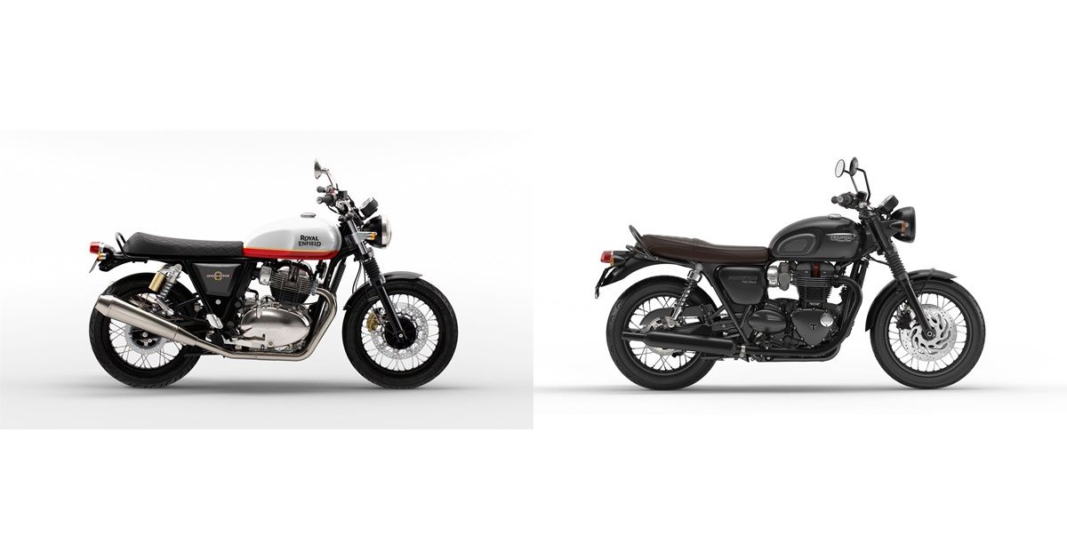 Motorrad Vergleich Royal Enfield Interceptor 650 2021 vs. Triumph ...