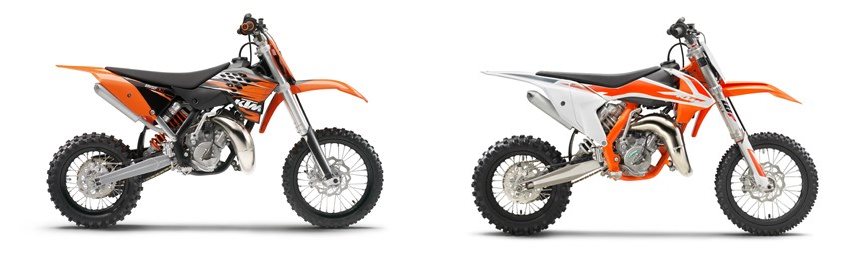 Motorrad Vergleich KTM 65 SX 2010 vs. KTM 65 SX 2020